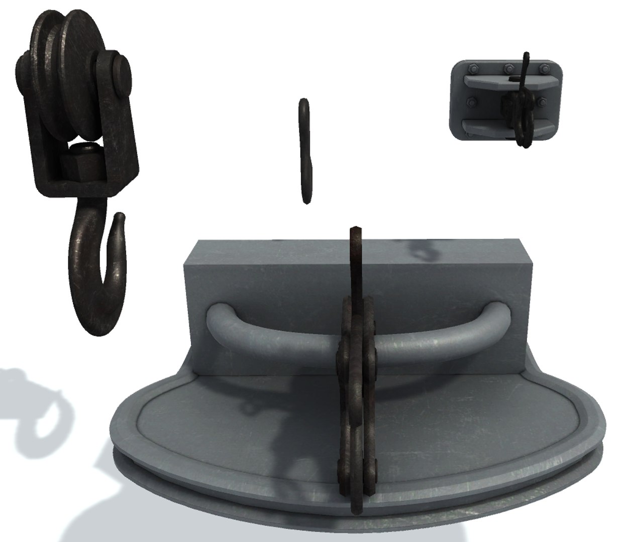 3D Set Ship Hooks - TurboSquid 1197238