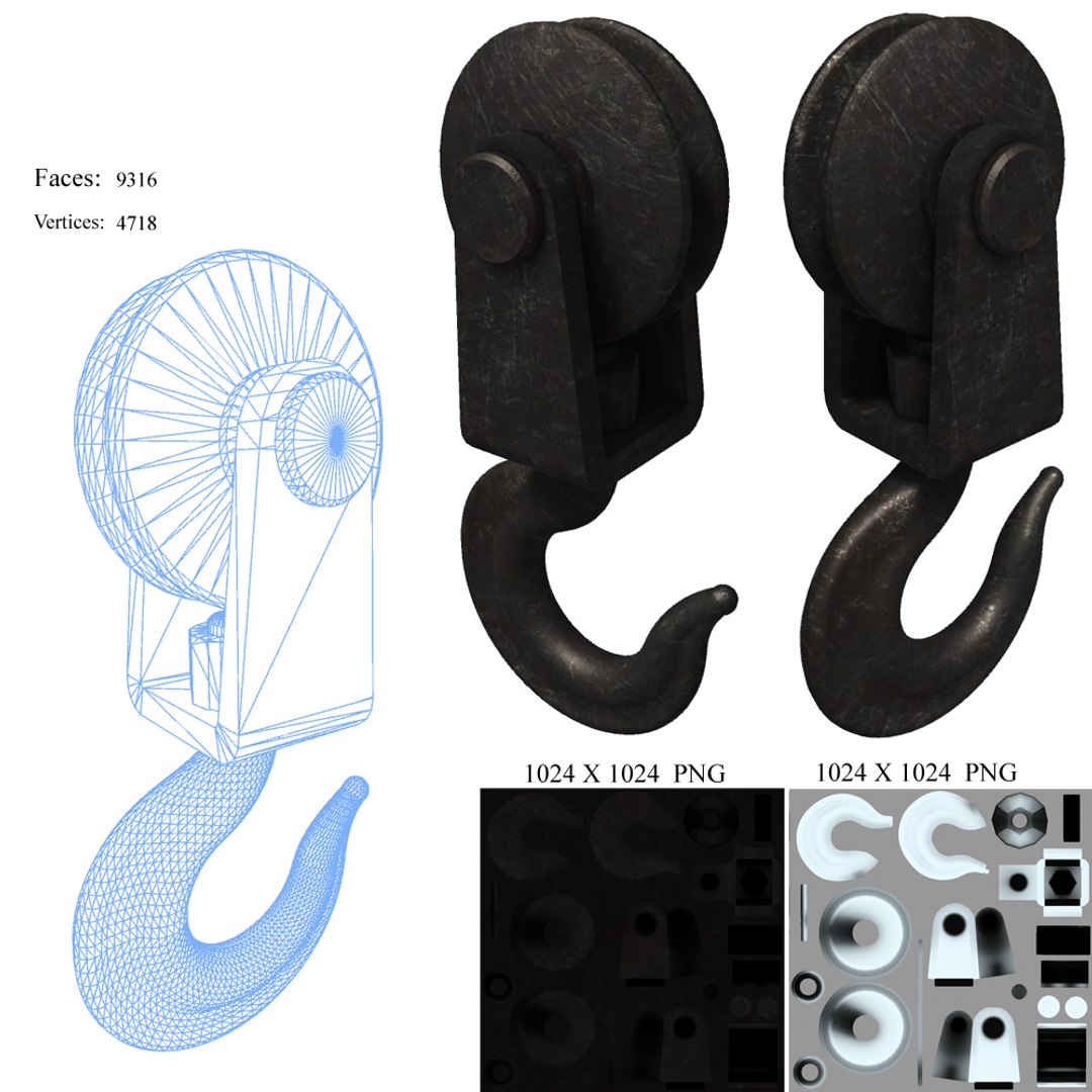 3D Set Ship Hooks - TurboSquid 1197238