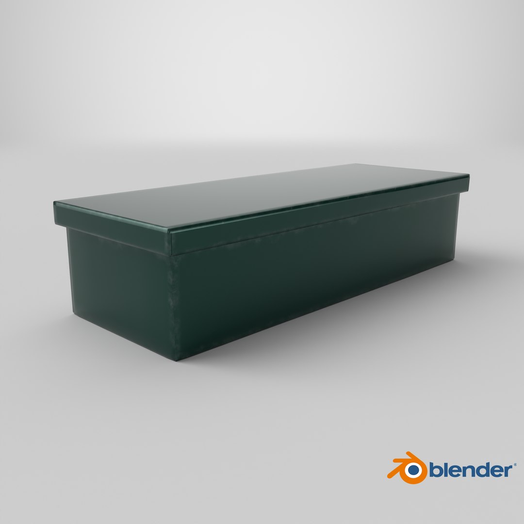 Box Green Metal Long 3D Model - TurboSquid 2428170