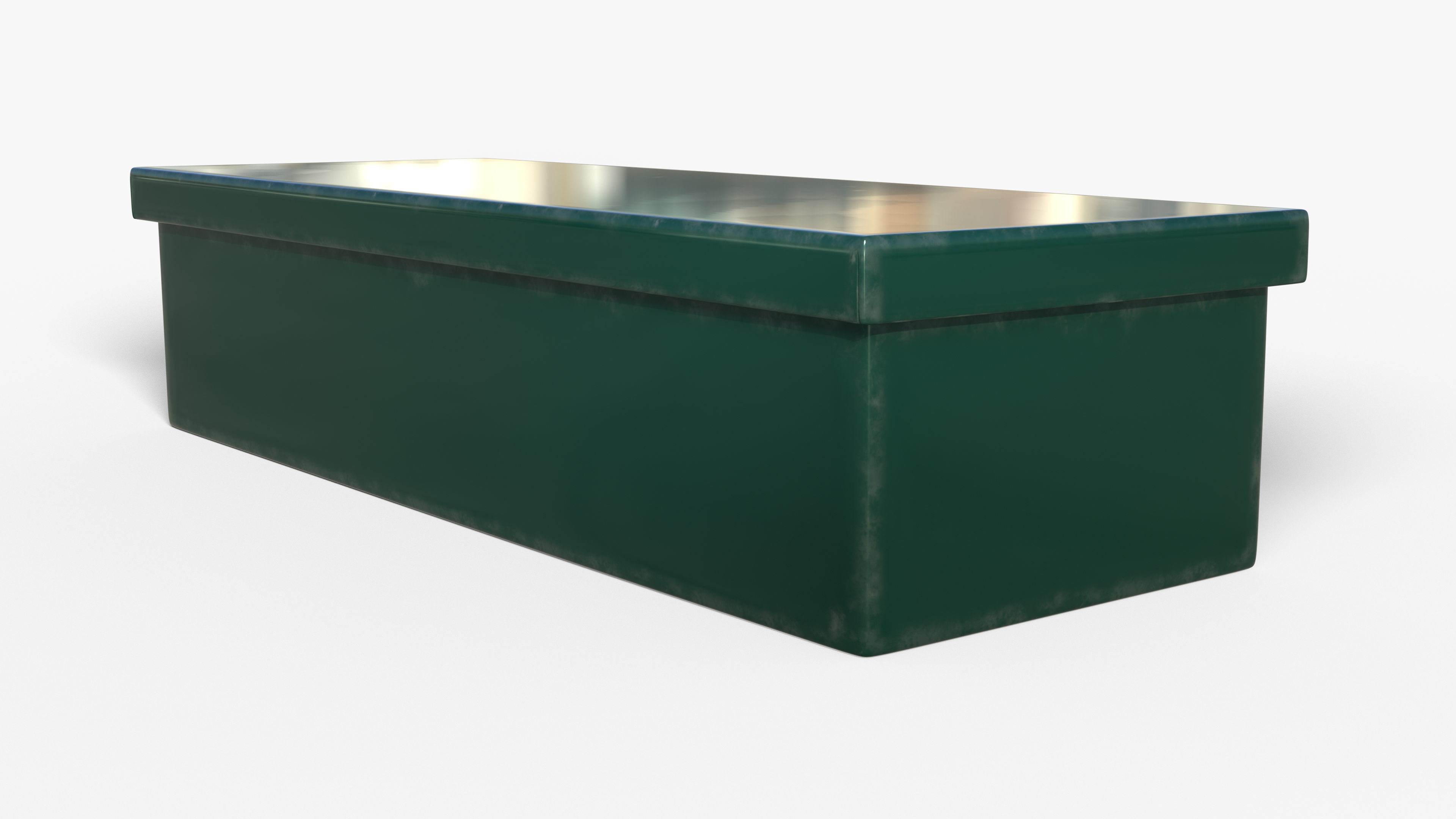 Modello 3D Scatola di metallo verde lunga - TurboSquid 2428170