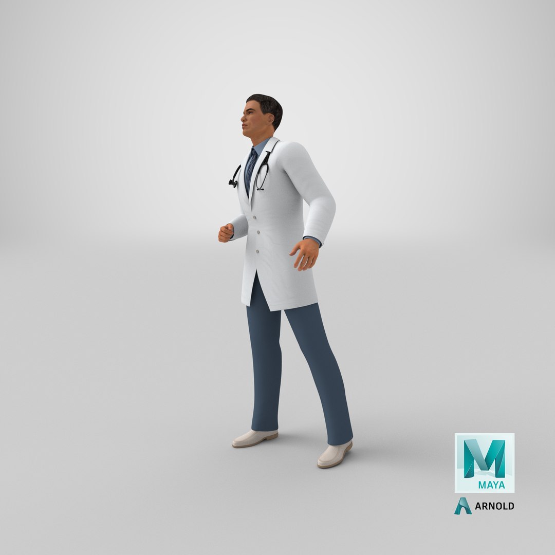Male doctor stethoscope 3D - TurboSquid 1518249