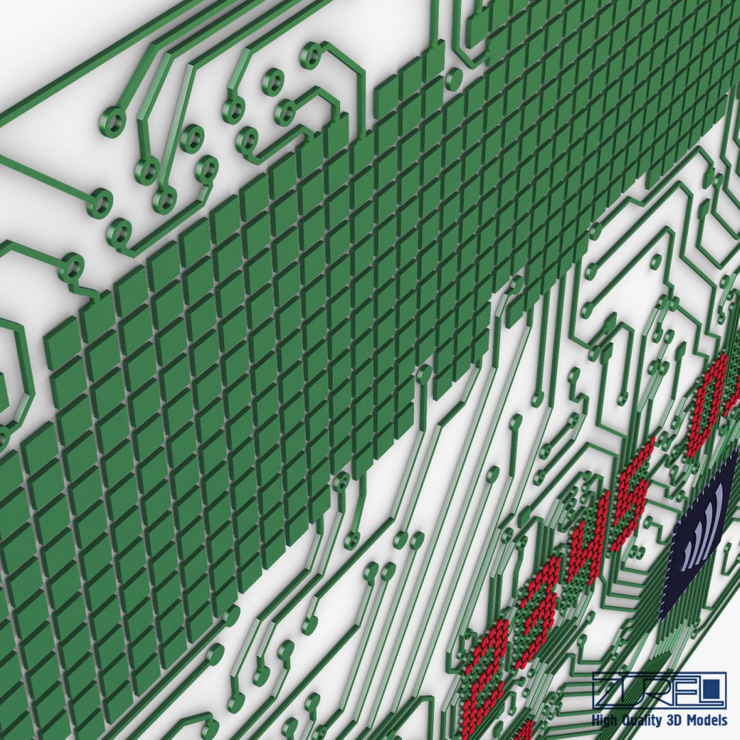 3D electronic circuit bank card - TurboSquid 1208572