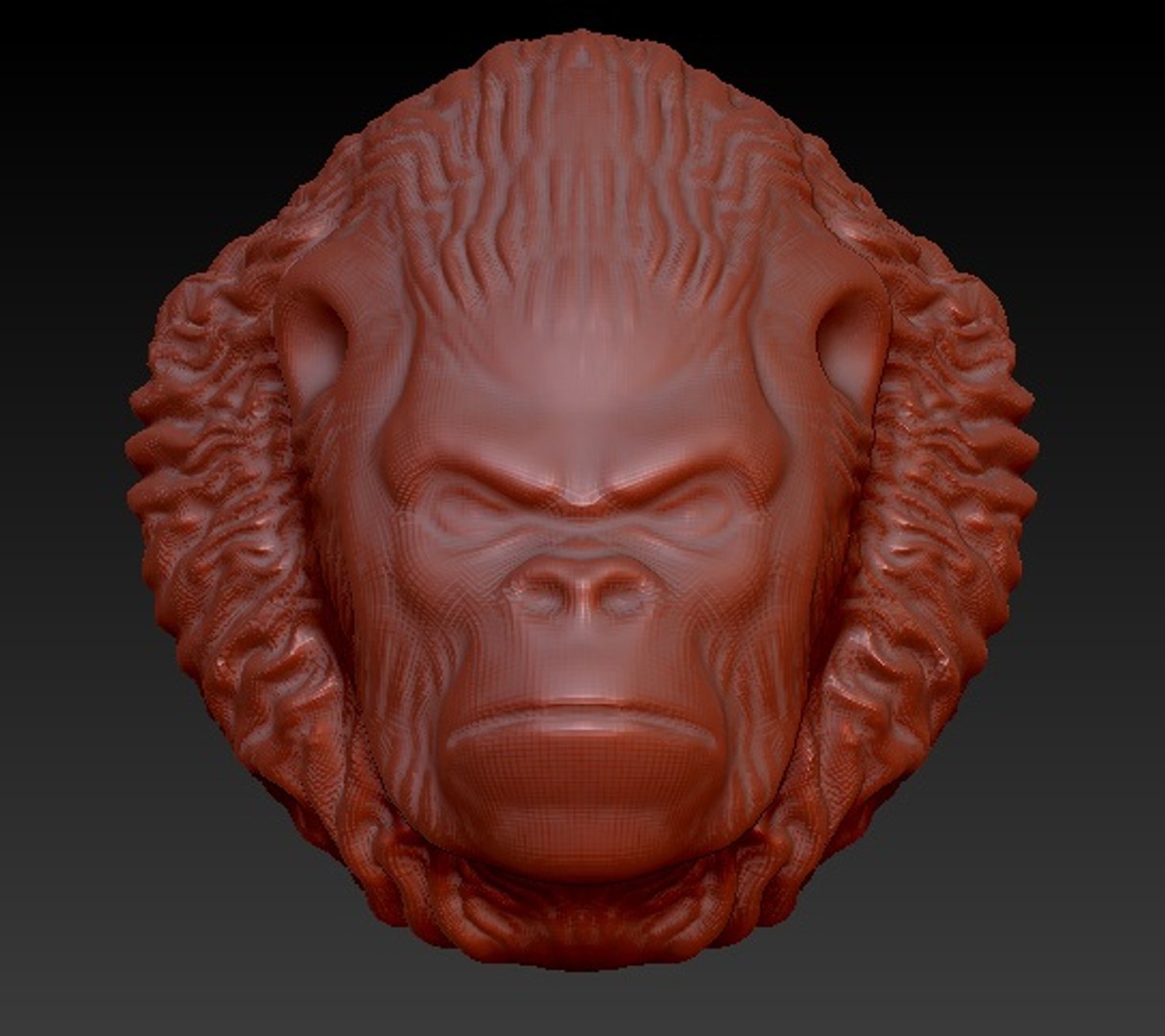 3d Gorilla Head Model