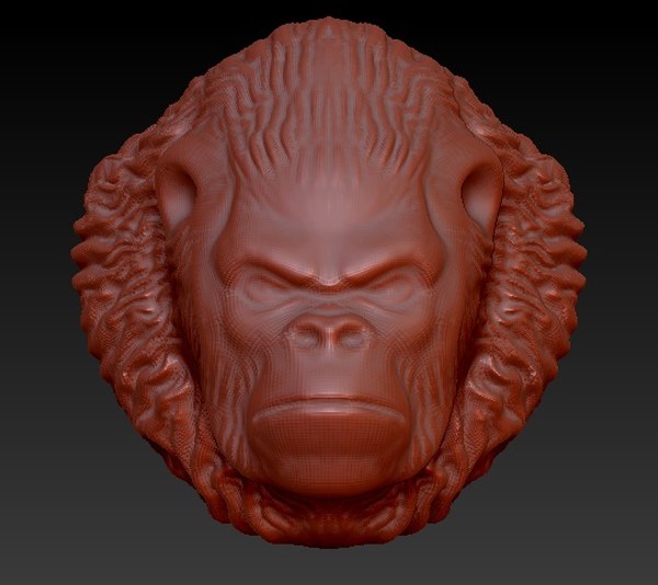 3d gorilla head model