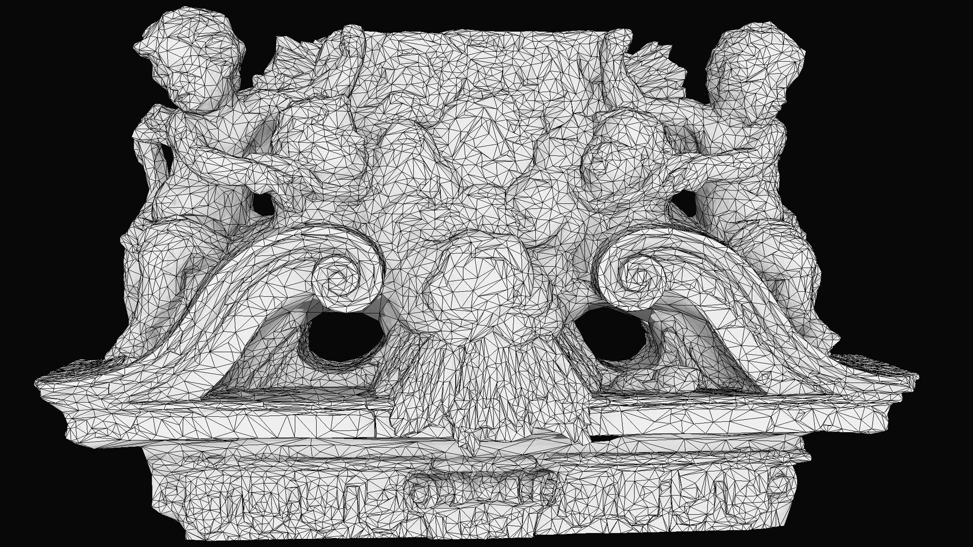 3D Mossy Arch Ornament Ancient Sculpture PBR Photogrammetry Model ...