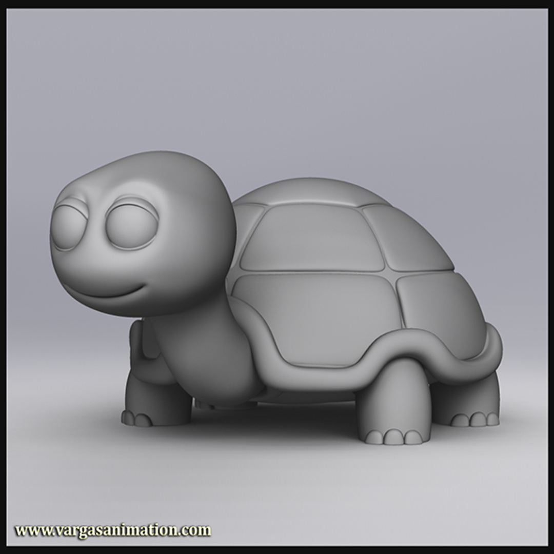 3d model of cute turtle