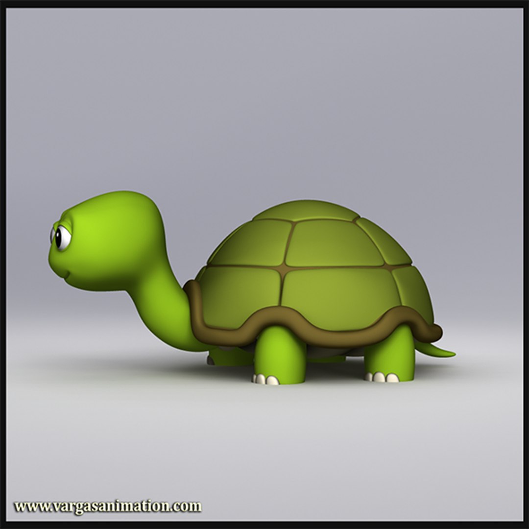 3d Model Of Cute Turtle