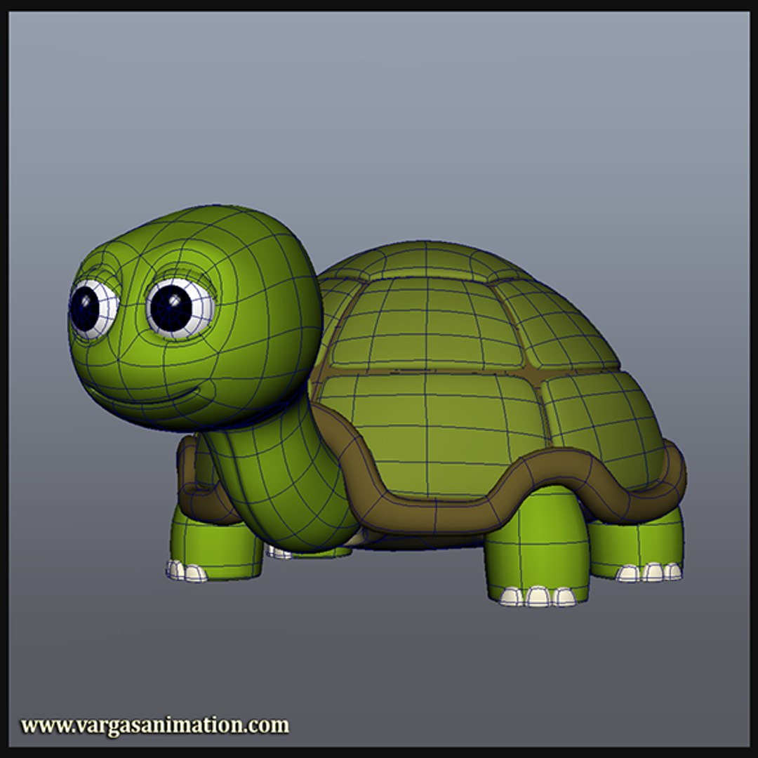 3d Model Of Cute Turtle