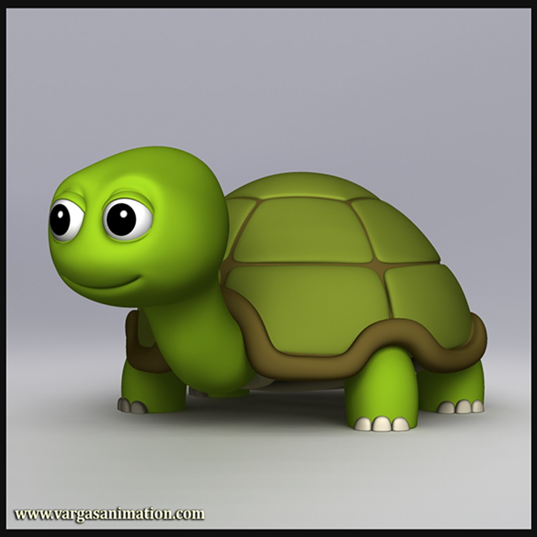 3d Model Of Cute Turtle