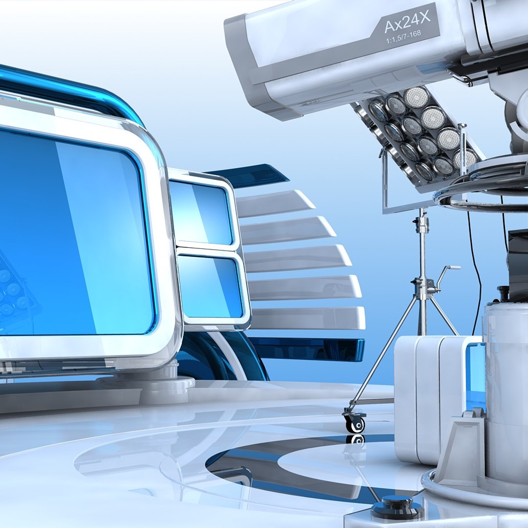 maya virtual tv studio set
