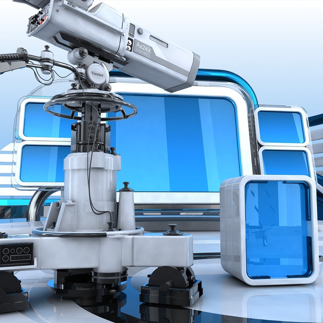 maya virtual tv studio set