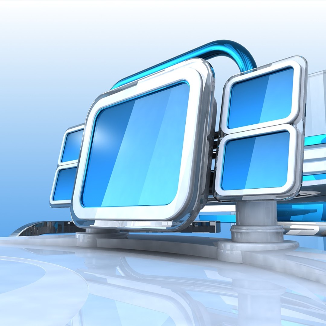 maya virtual tv studio set