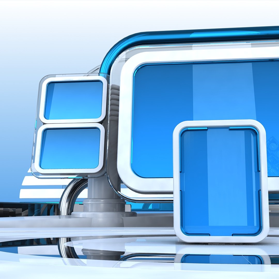 maya virtual tv studio set