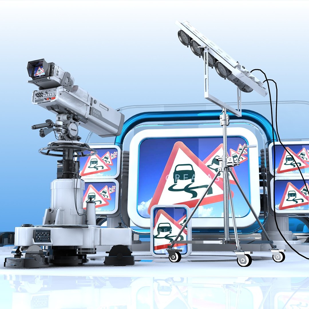 maya virtual tv studio set
