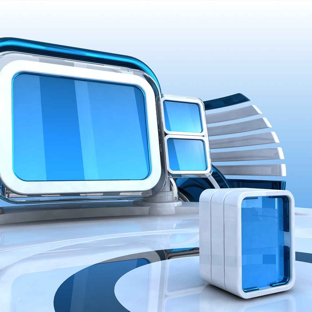 maya virtual tv studio set