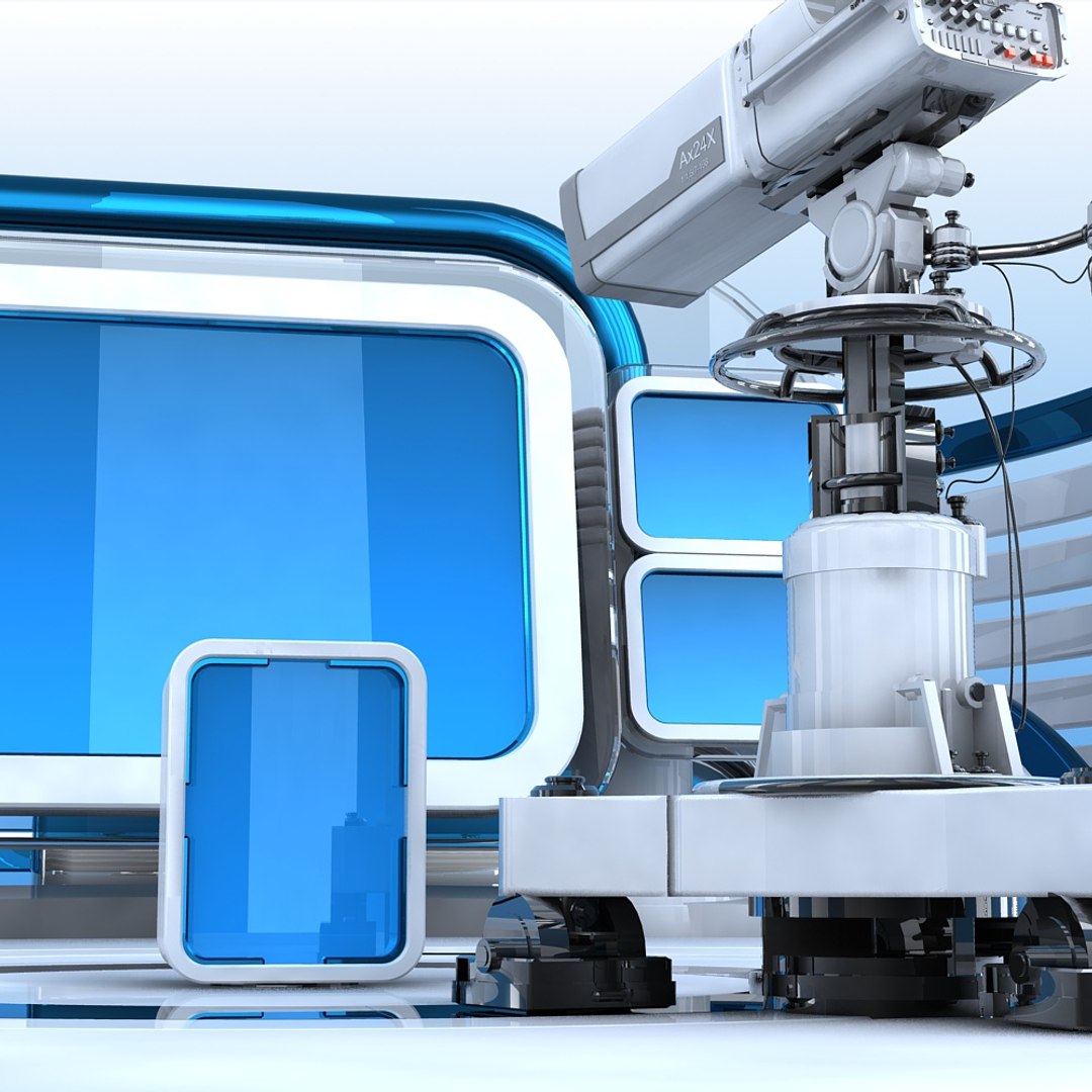 maya virtual tv studio set