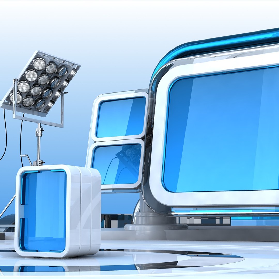 maya virtual tv studio set