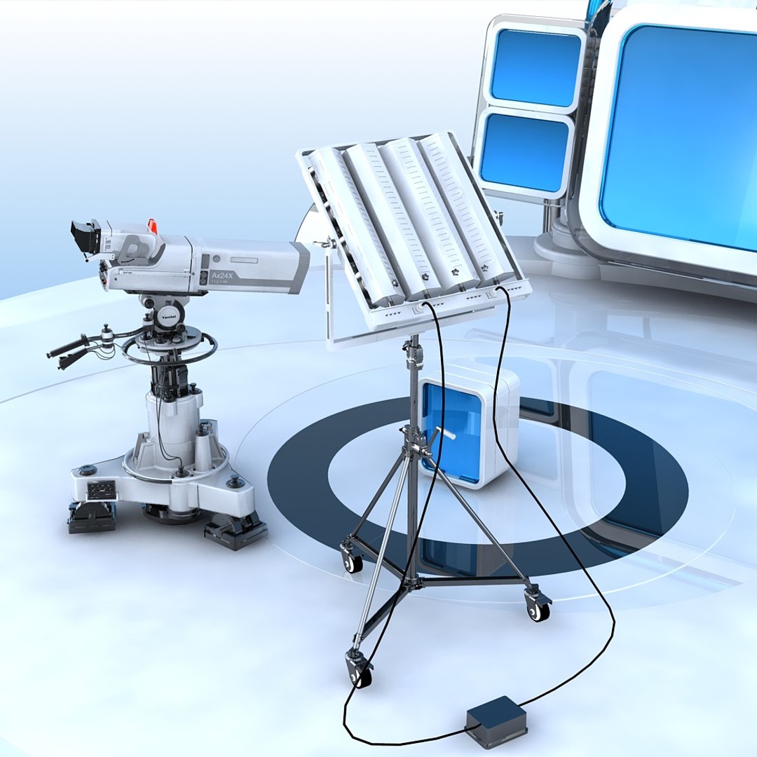 maya virtual tv studio set