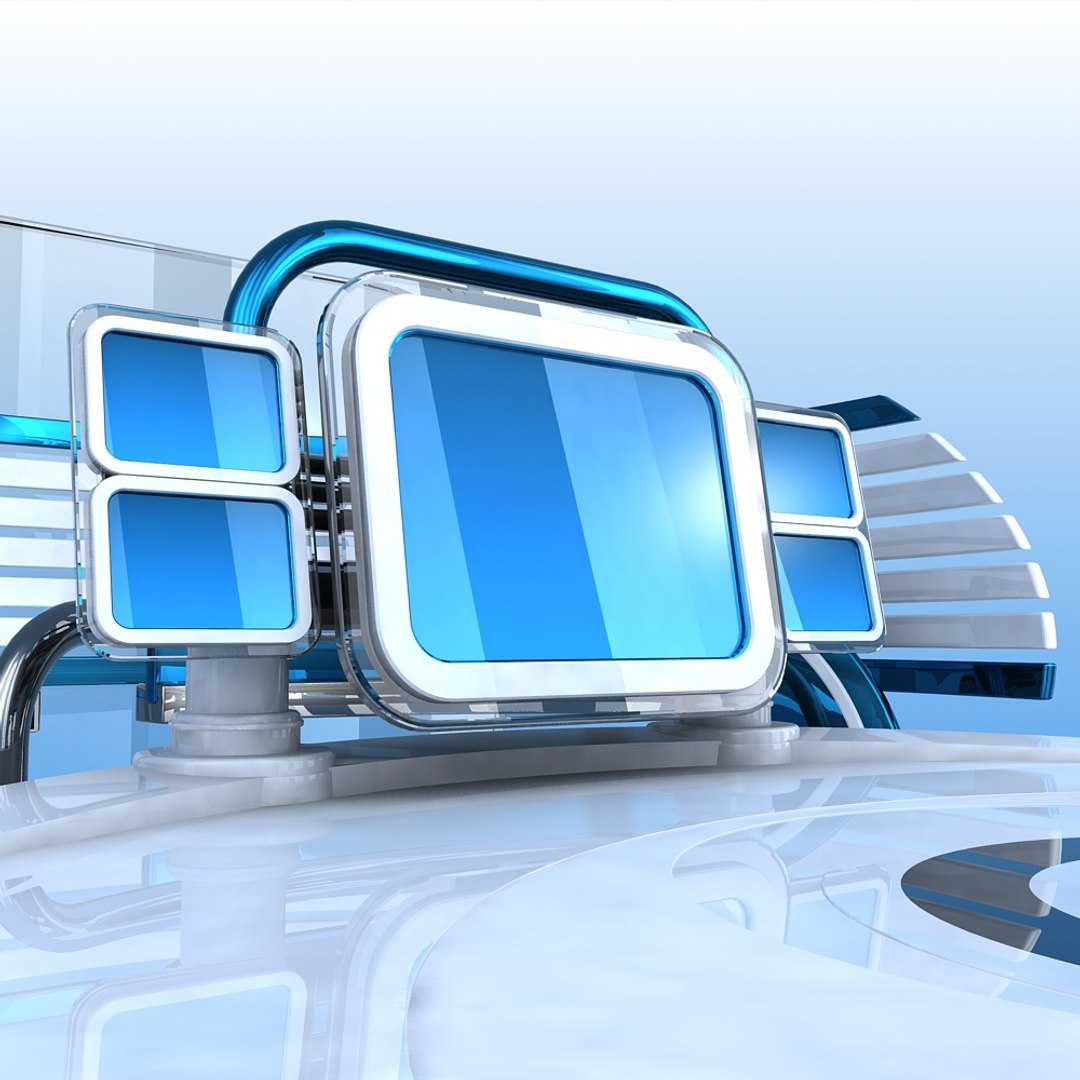 maya virtual tv studio set
