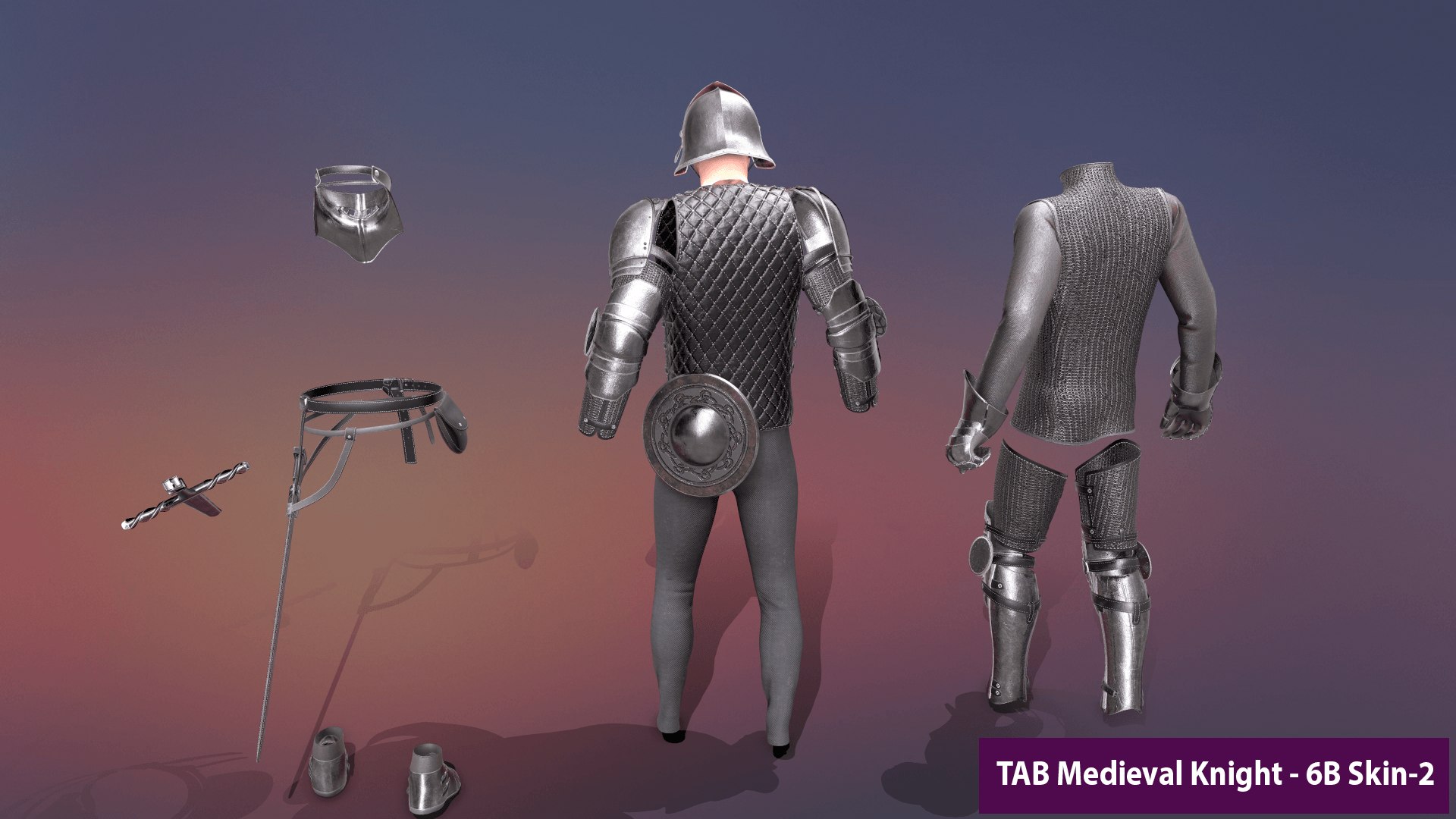 3D knight male character model - TurboSquid 1645345