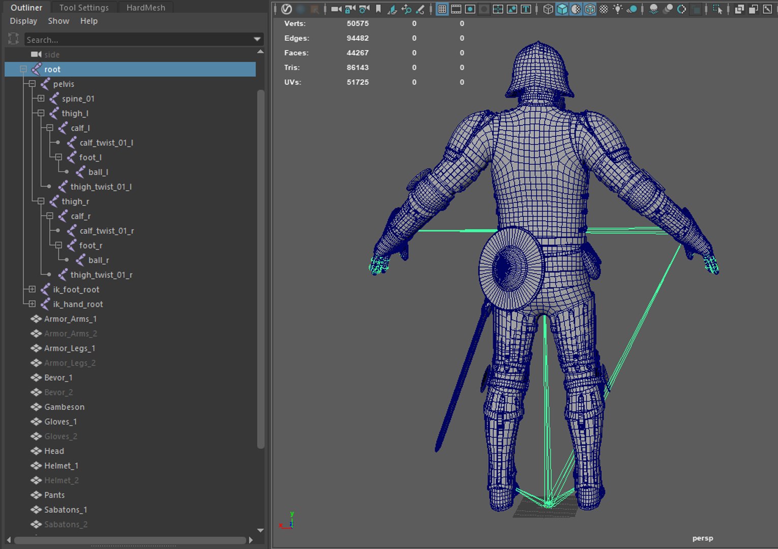 3D knight male character model - TurboSquid 1645345