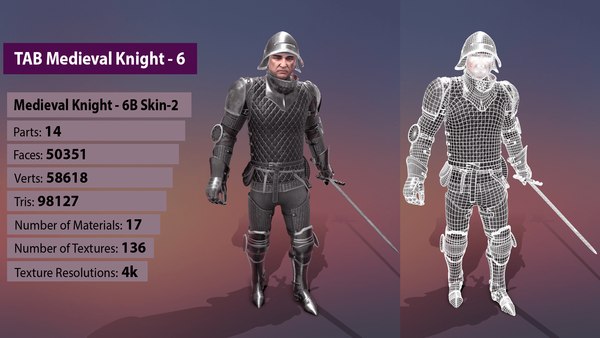3D knight male character model - TurboSquid 1645345