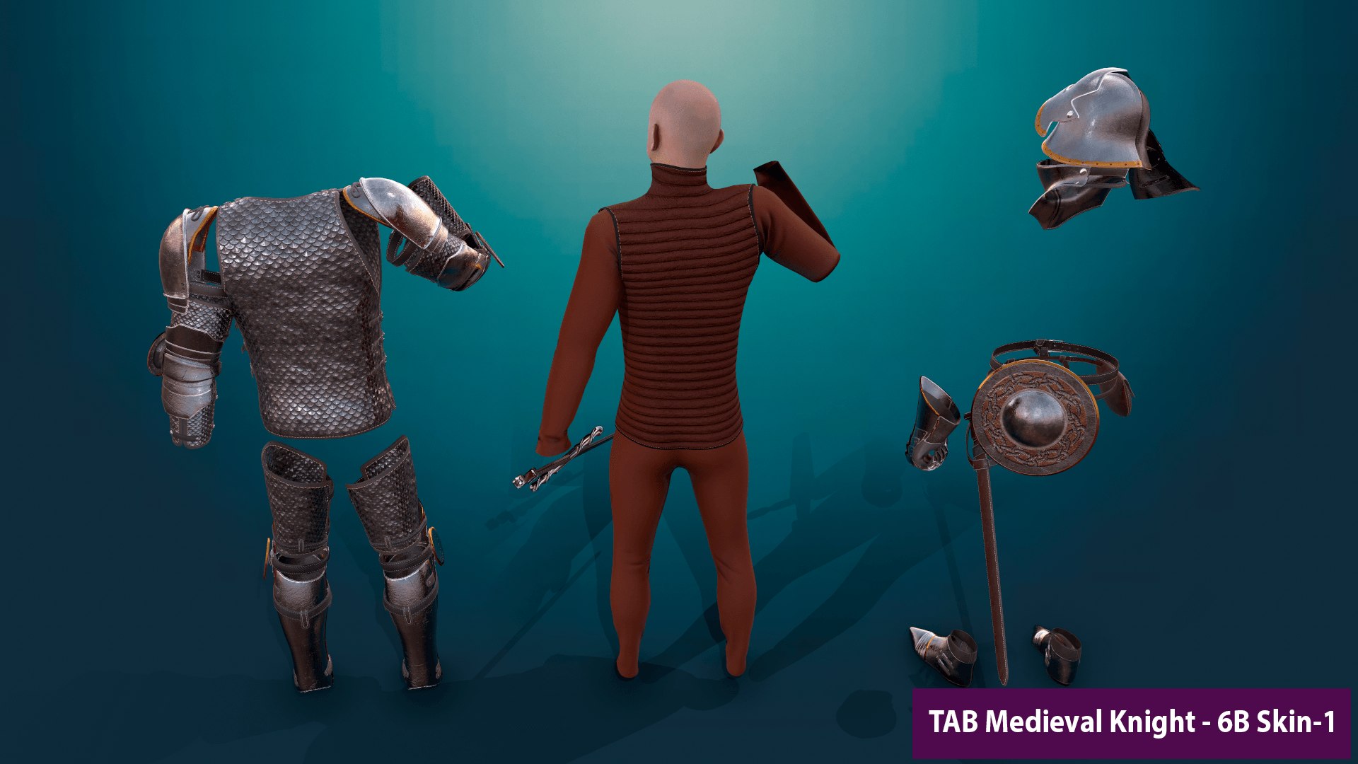 3D knight male character model - TurboSquid 1645345