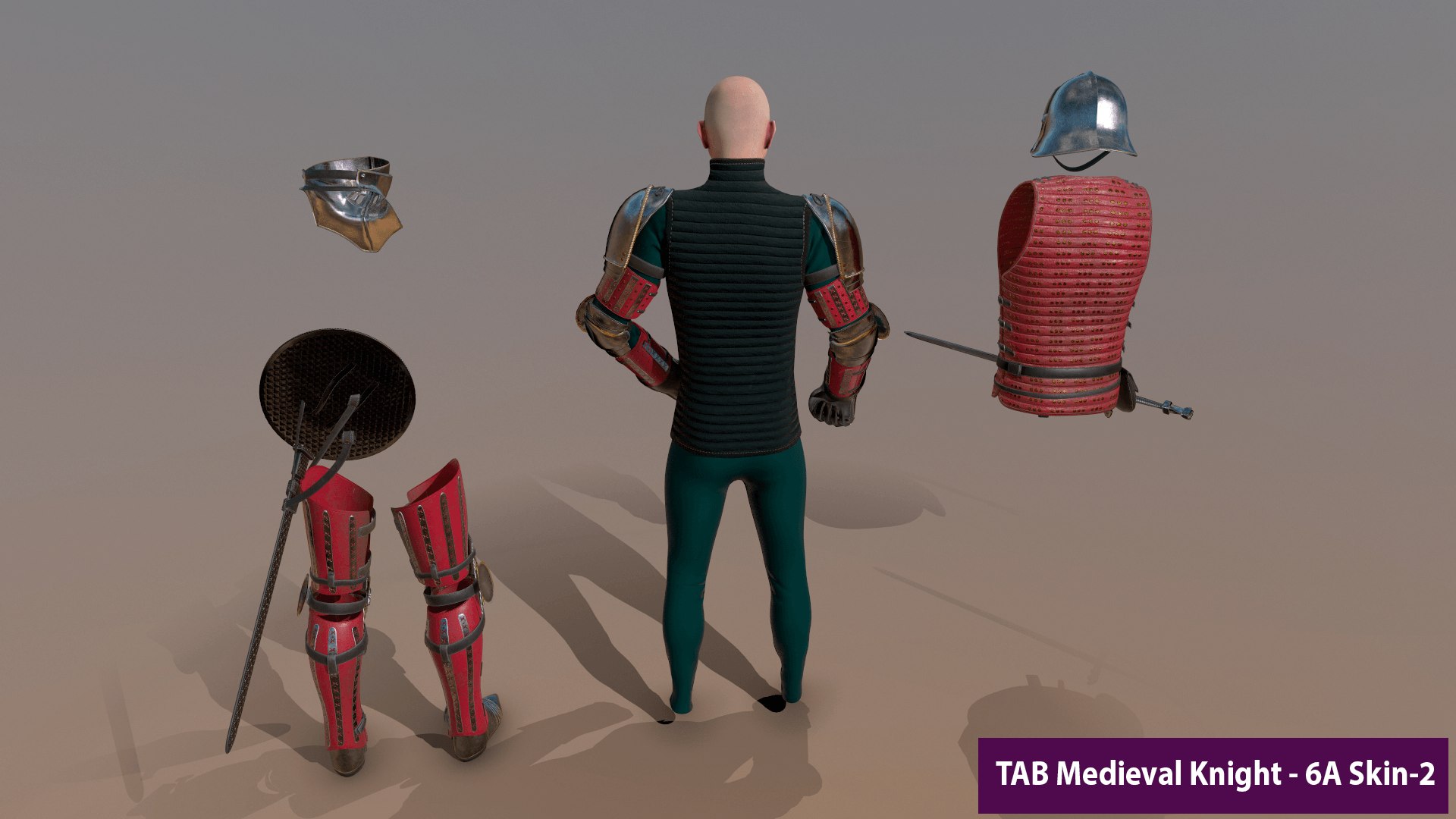 3D knight male character model - TurboSquid 1645345