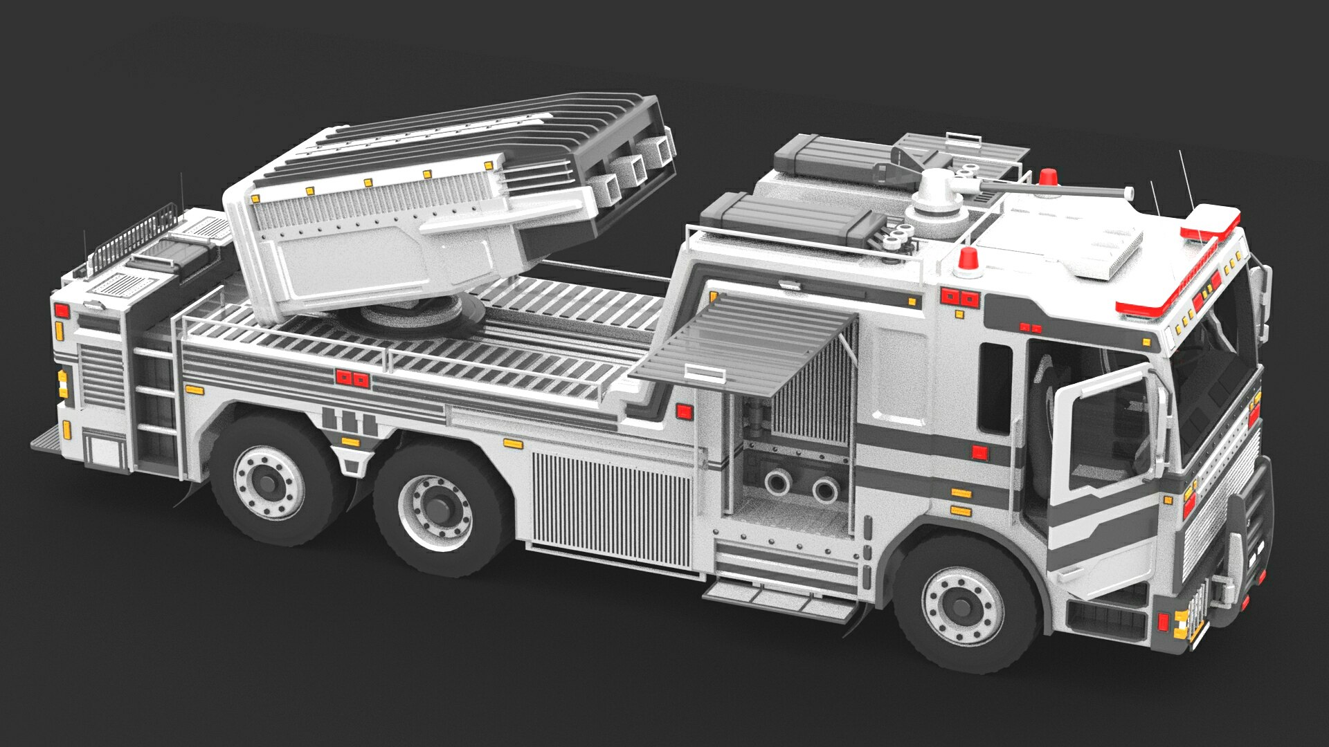 3D Fire Truck Turbojet Water Unit Model - TurboSquid 1832106