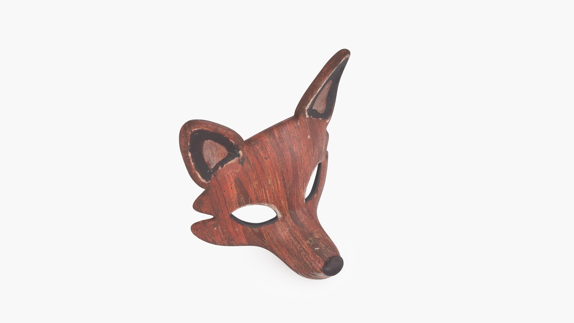 3D Fox Mask Wood Model - TurboSquid 2249457