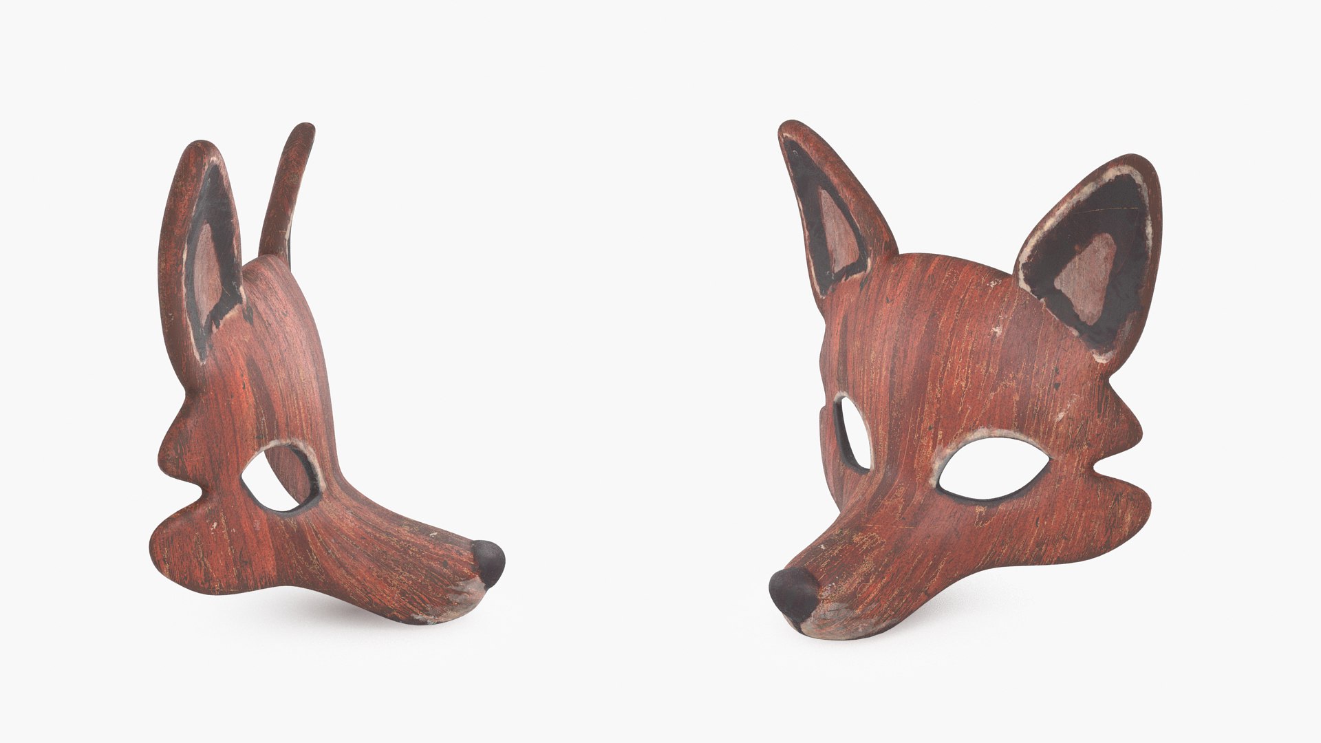 3D Fox Mask Wood Model - TurboSquid 2249457