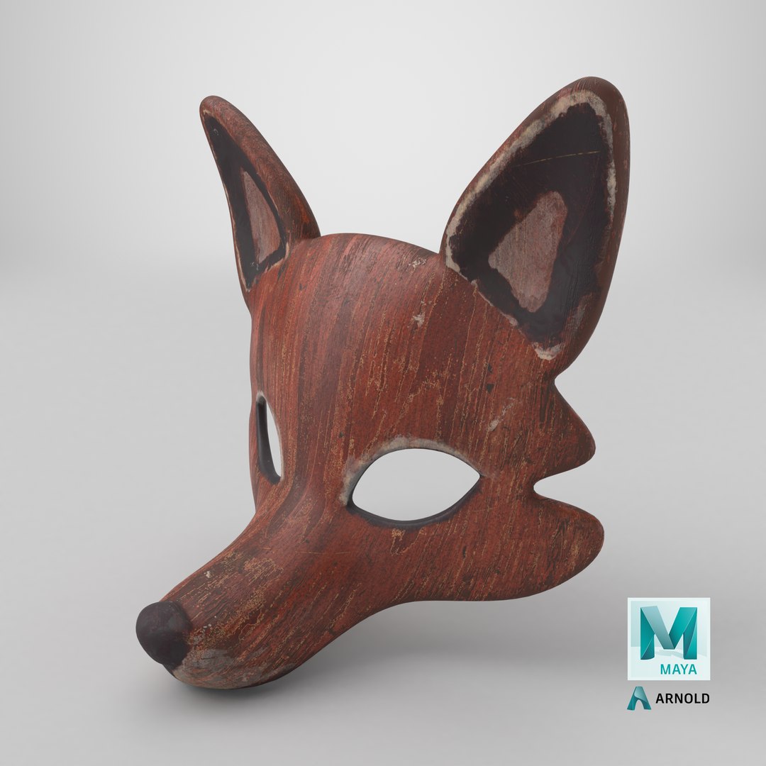 3D Fox Mask Wood Model - TurboSquid 2249457