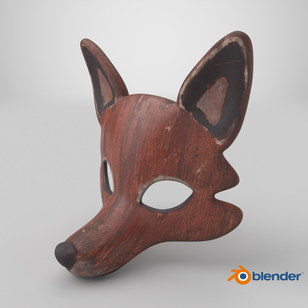 3D Fox Mask Wood Model - TurboSquid 2249457