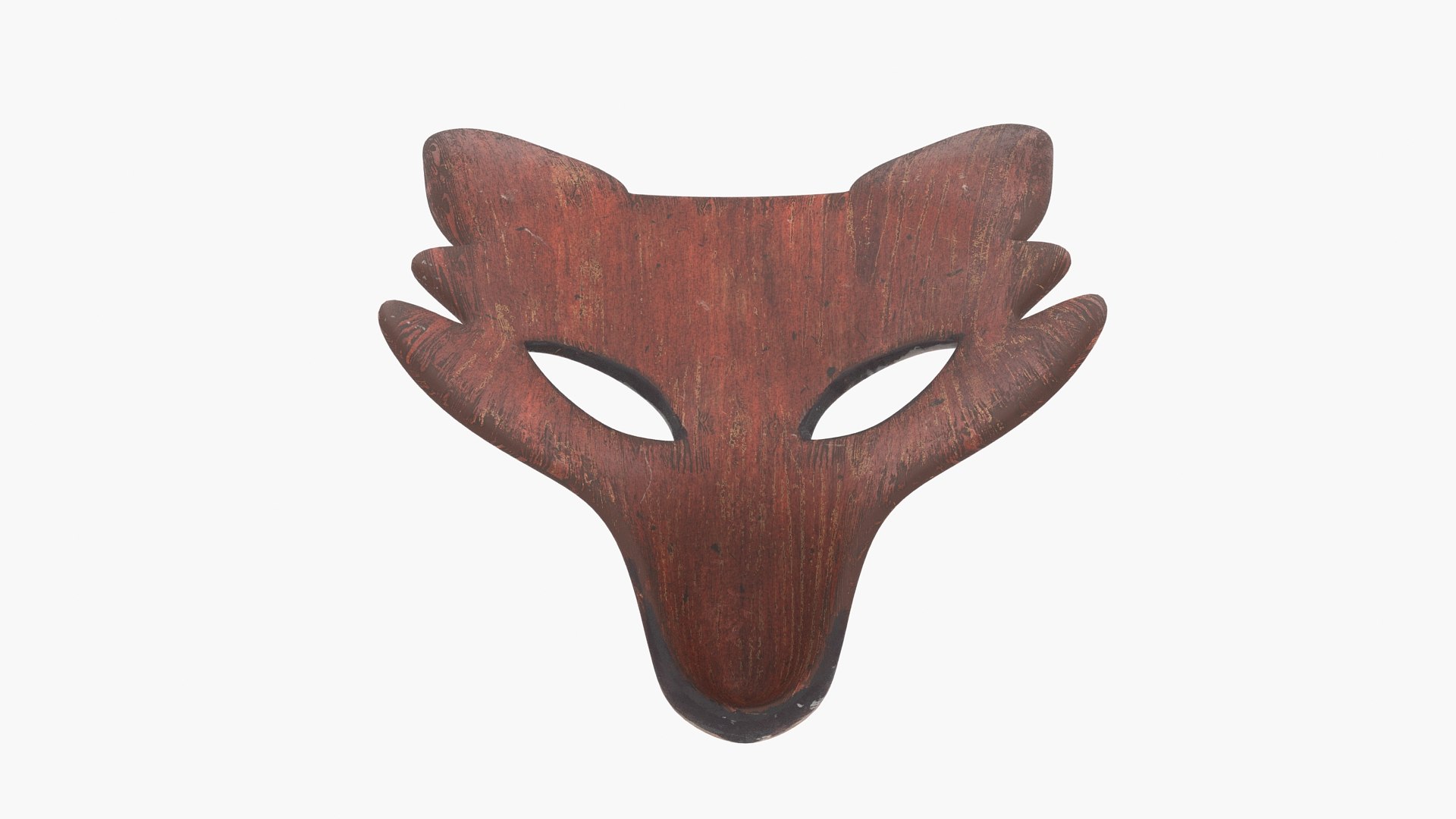 3D Fox Mask Wood Model - TurboSquid 2249457