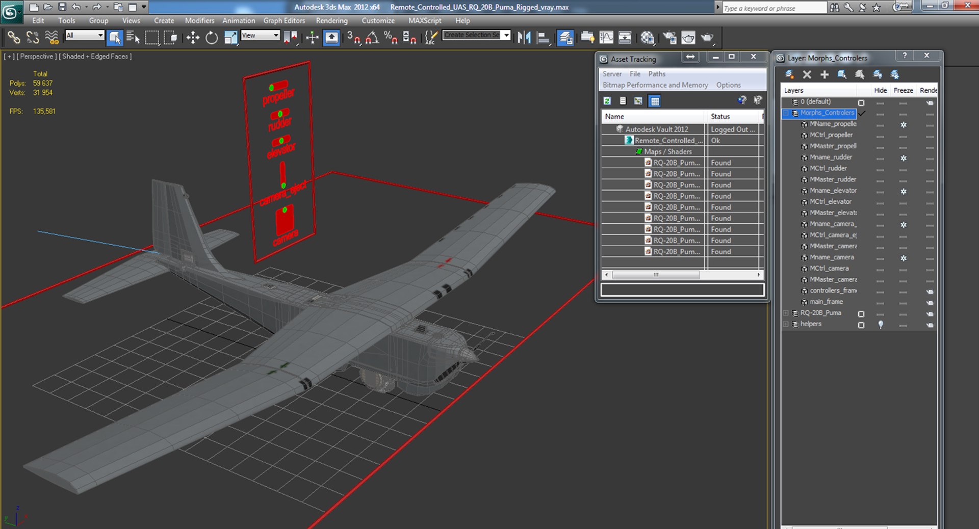 Remote Controlled Uas Puma 3D - TurboSquid 1227516