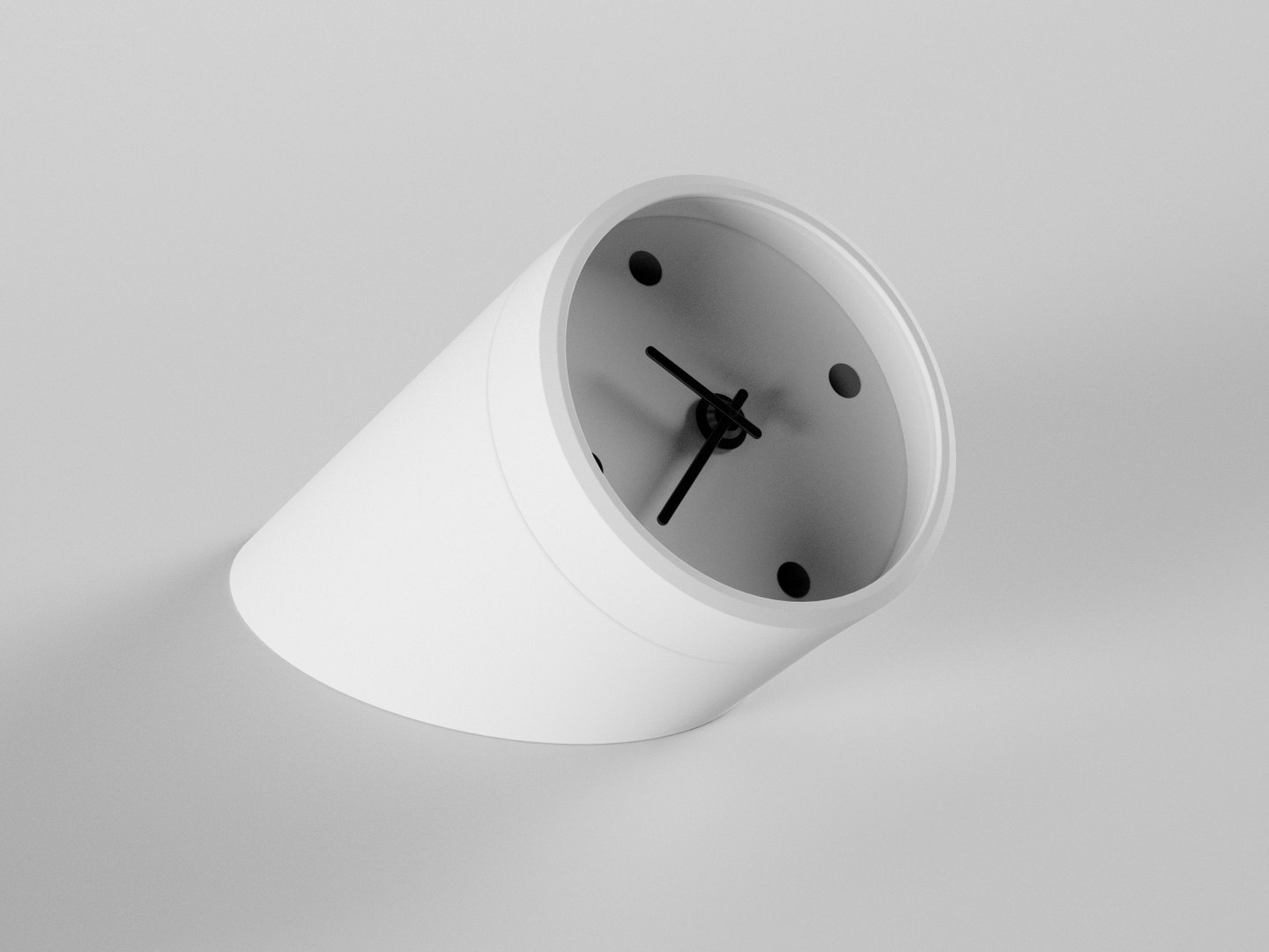 simple desk clock 3d 3ds