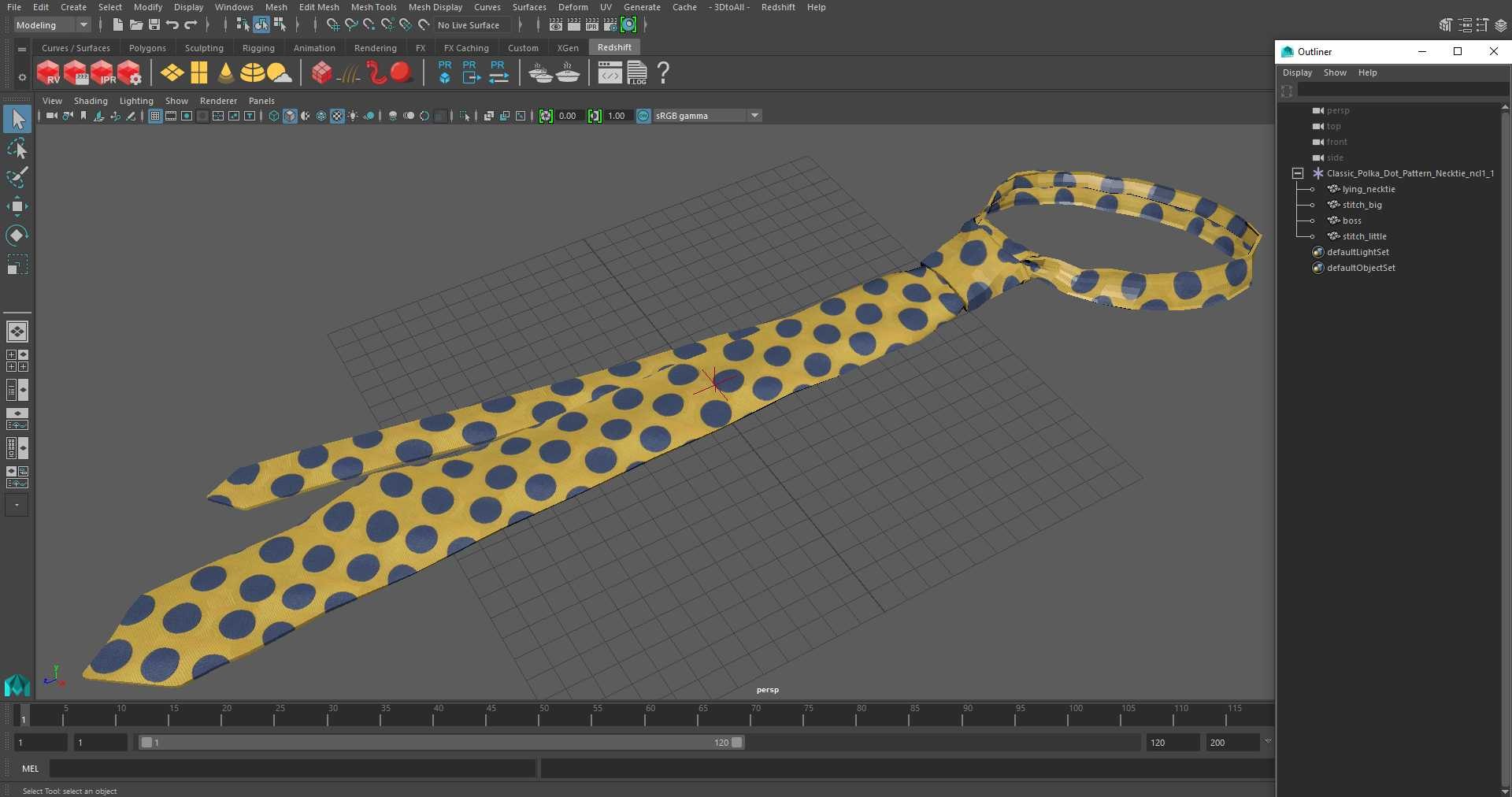 3D Model Classic Polka Dot Pattern Necktie - TurboSquid 2203550