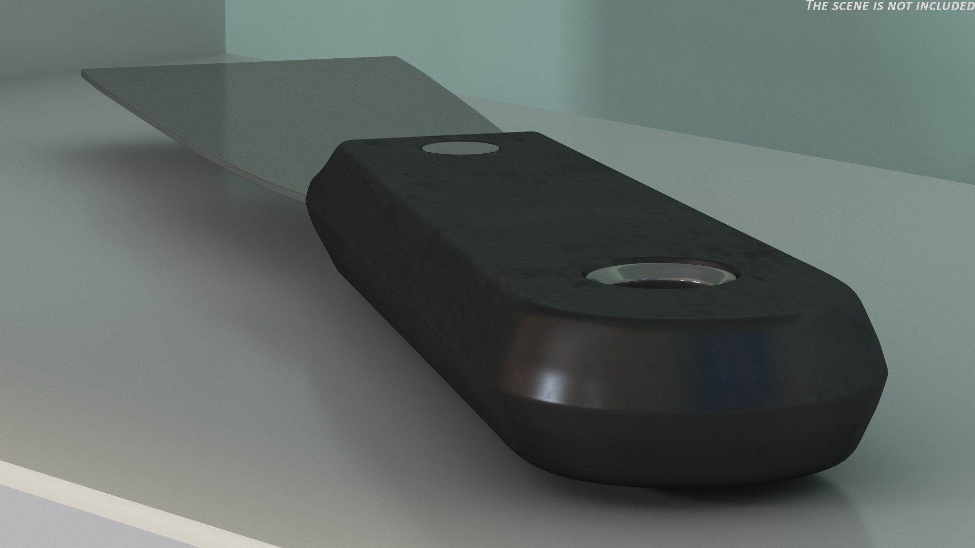 3D Scraper One And Half Inch Black Handle - TurboSquid 1941663