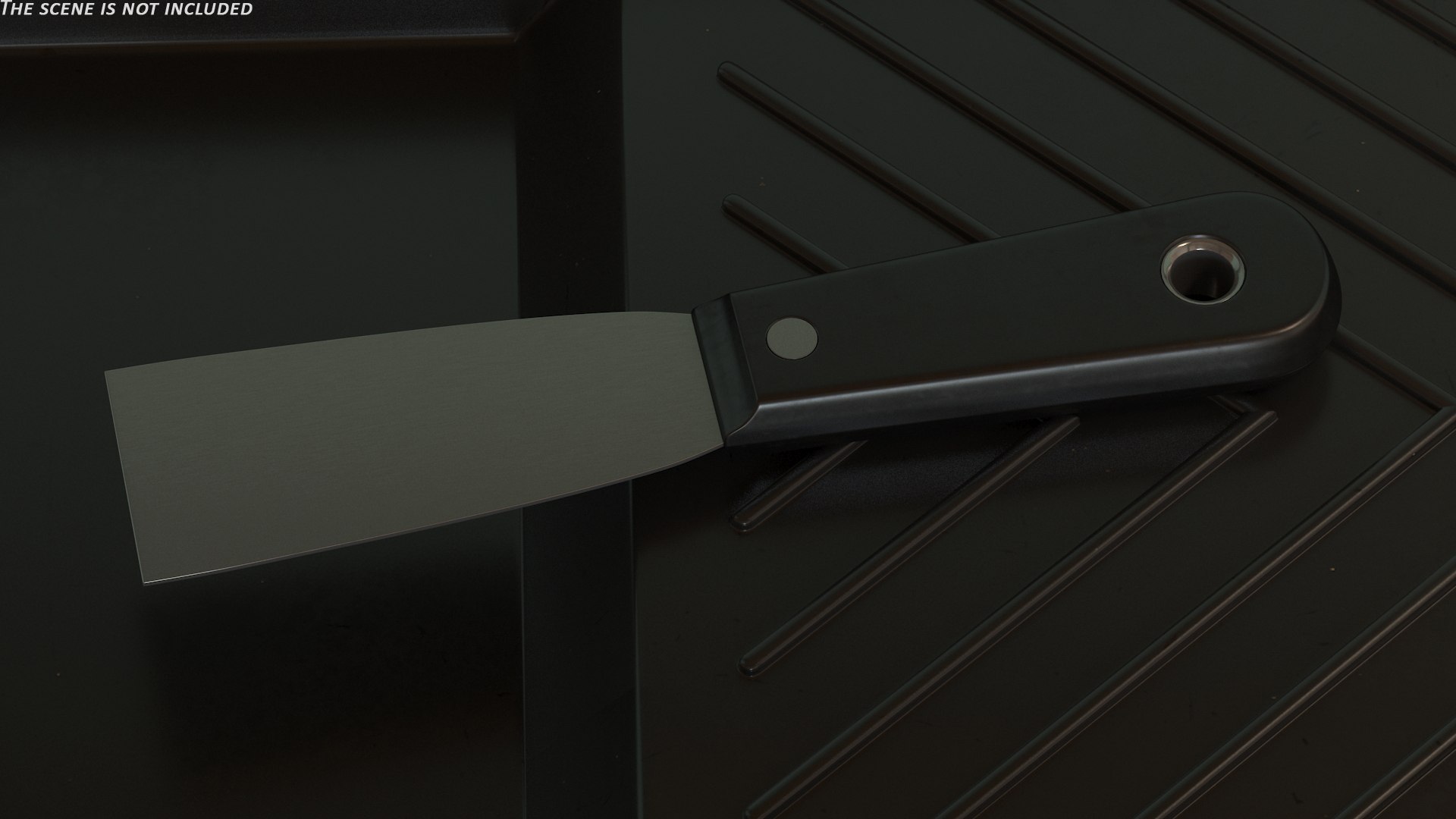 3D Scraper One And Half Inch Black Handle - TurboSquid 1941663