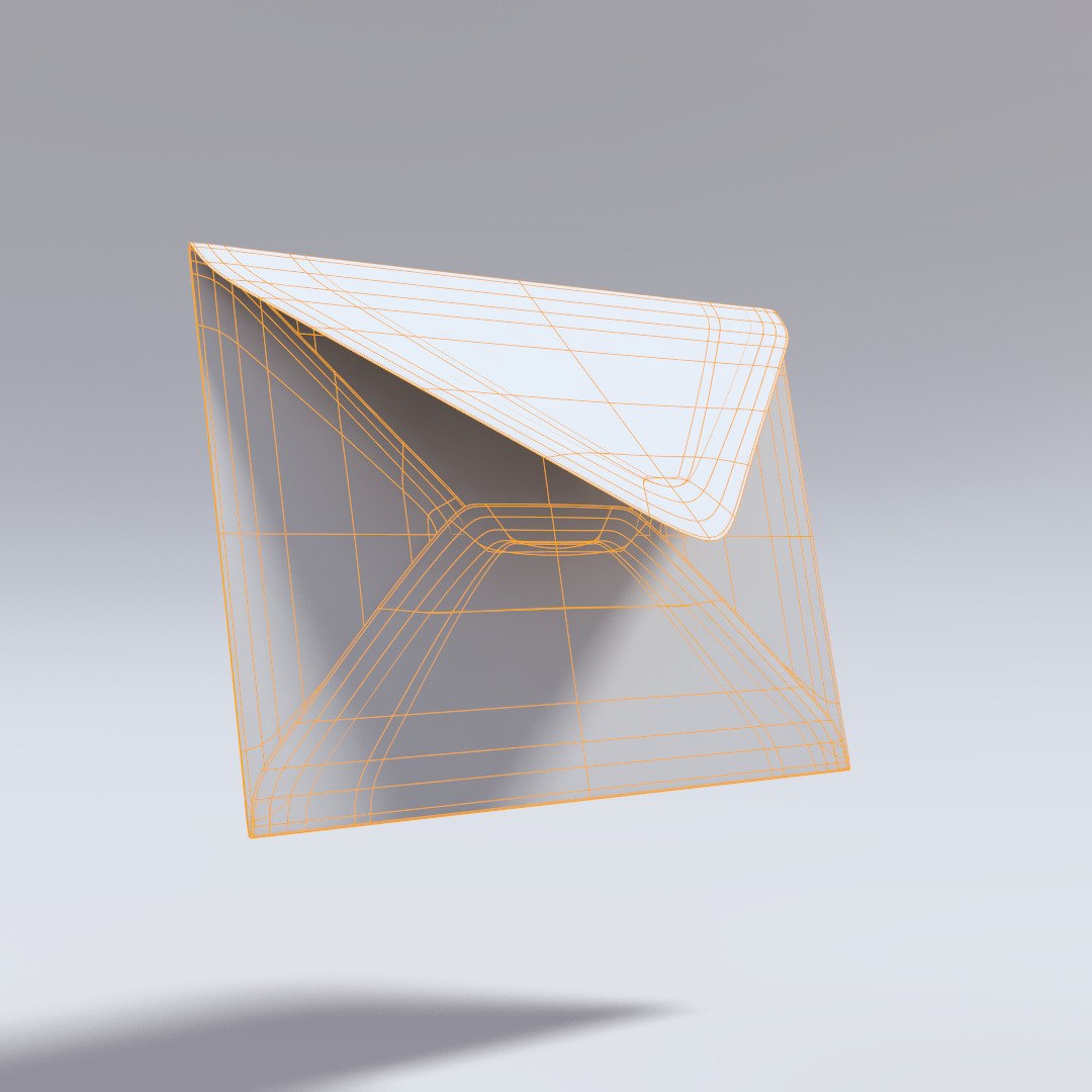 rigged envelope 3d model