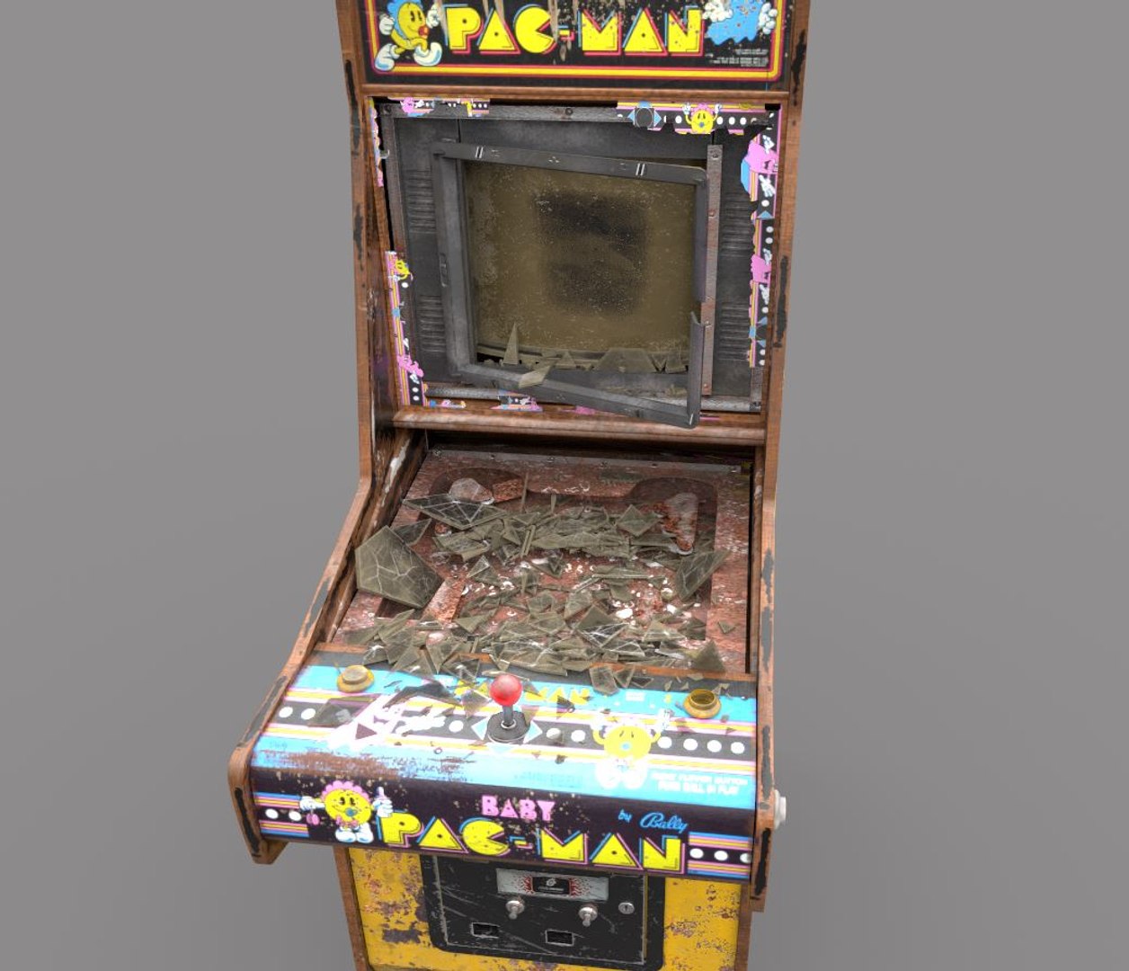 Old Arcade Machine 3D Model - TurboSquid 1639554