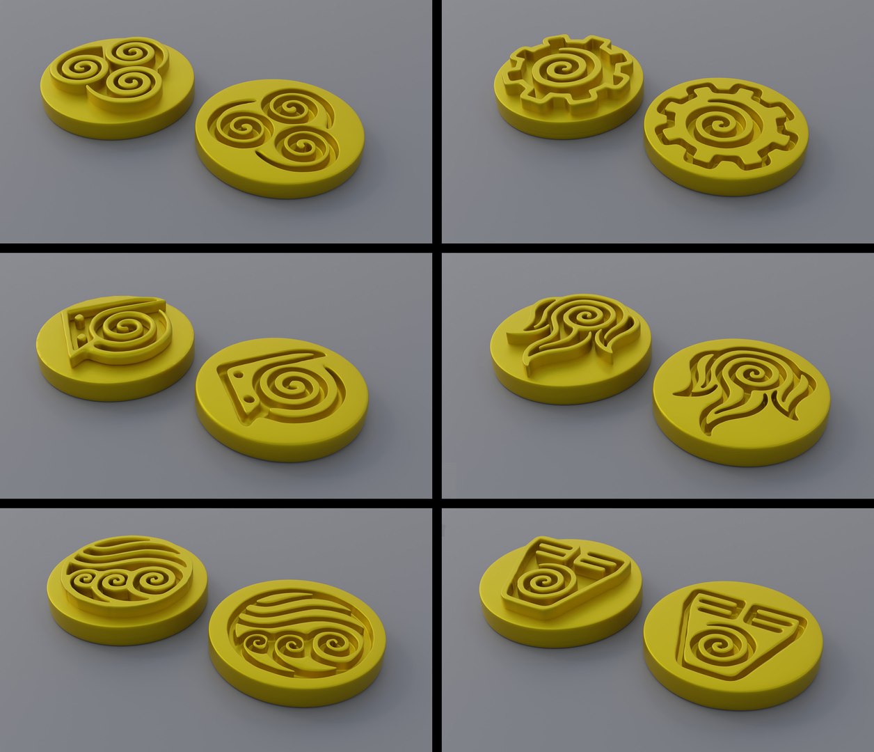 3D Model Avatar Elemental Symbols - TurboSquid 2177204