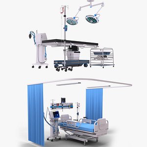 Low Poly Office Interior Icu 3D Models For Download | TurboSquid