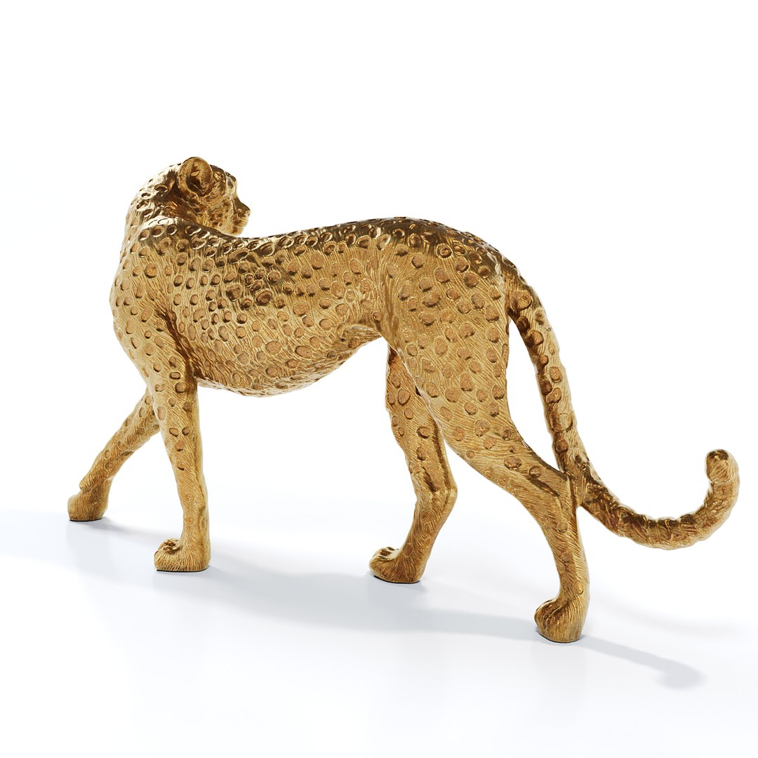3D Golden Cheetah Statue - TurboSquid 2187716