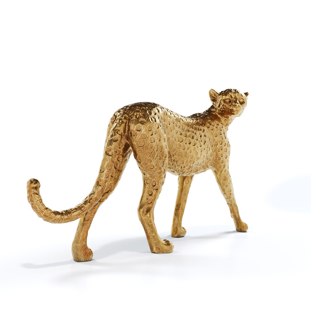 3D Golden Cheetah Statue - TurboSquid 2187716
