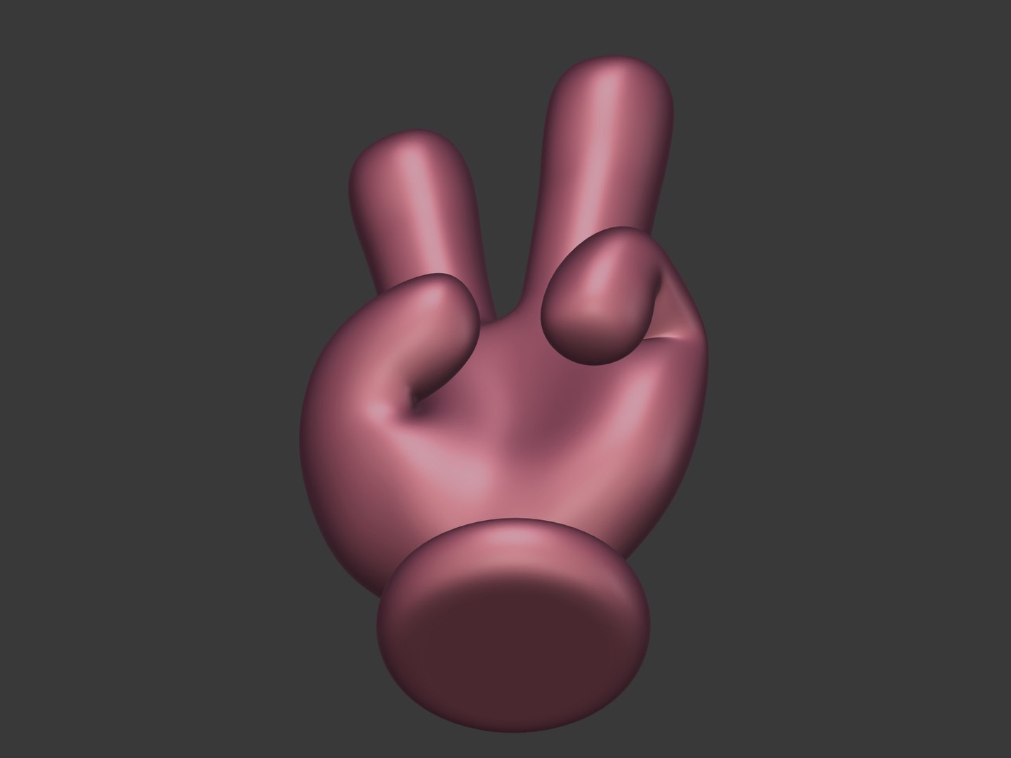 3D cartoon victory sign icon - TurboSquid 1411391