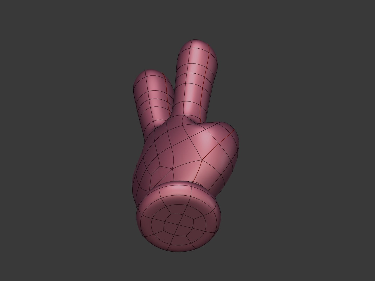 3D cartoon victory sign icon - TurboSquid 1411391