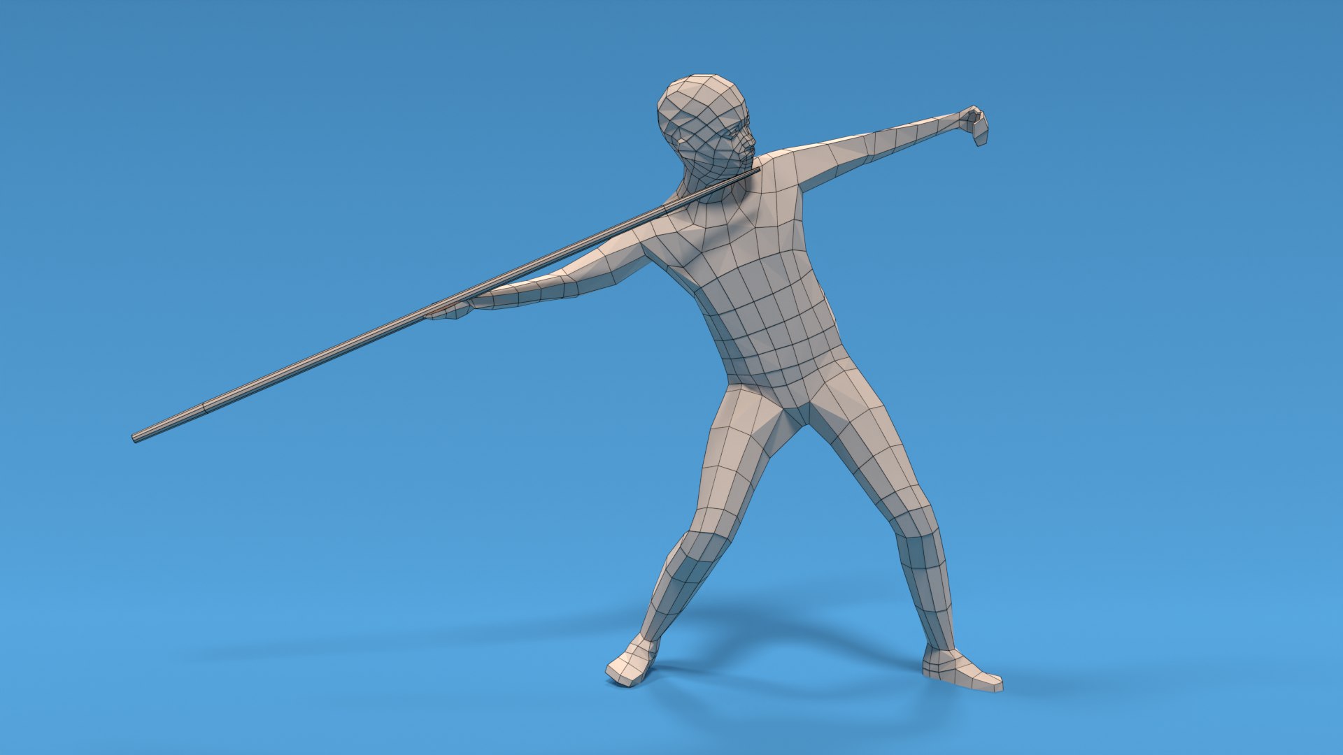 how to draw a cartoon boy about to throw a javelin