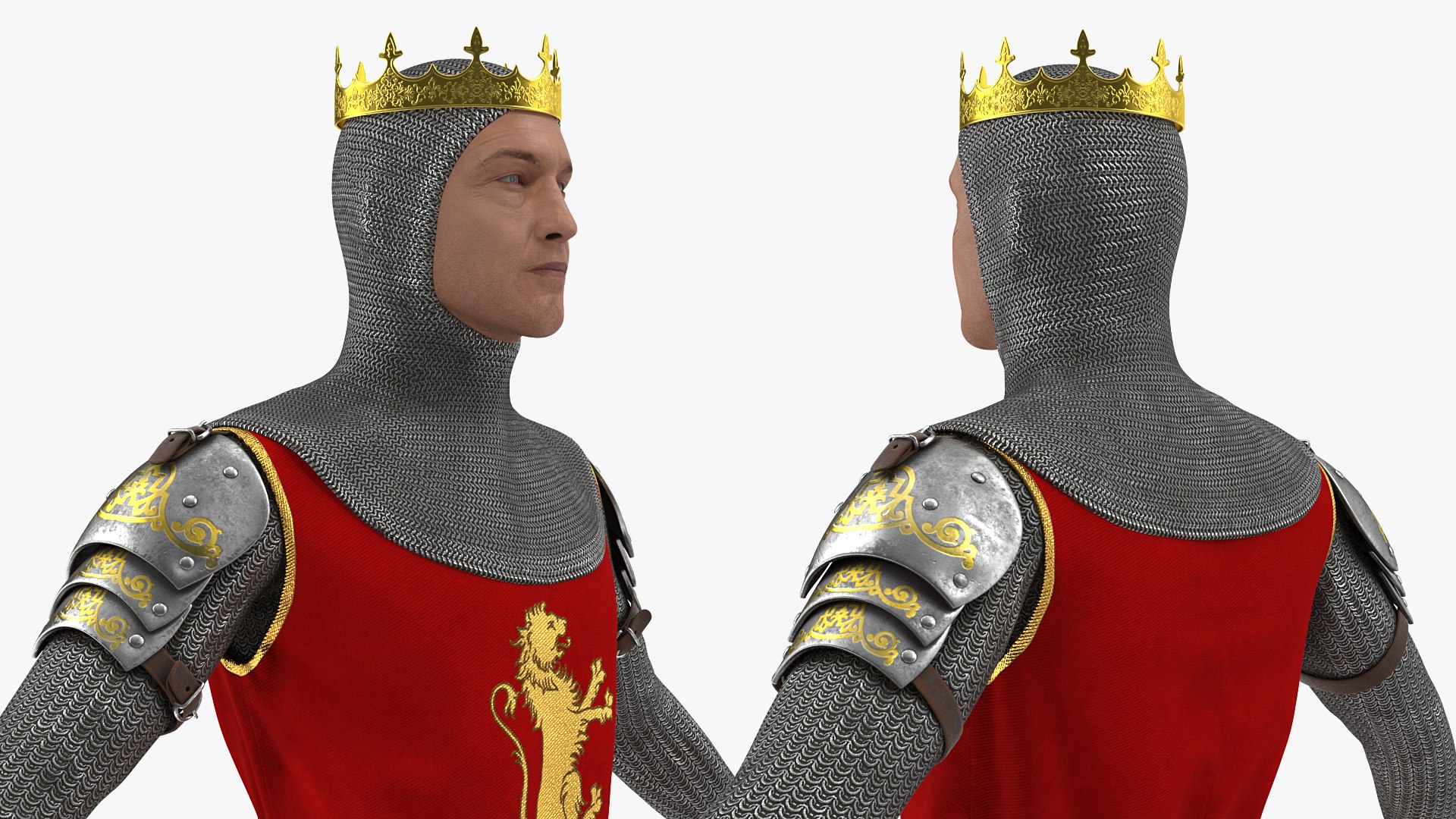 3D Model Crusader Knight King Rigged For Maya - TurboSquid 2102904