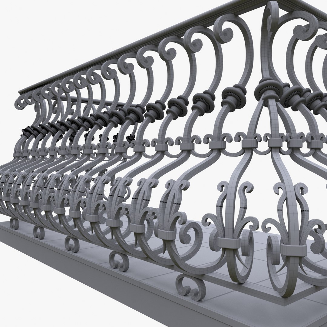 3D Balcony Forged Model - TurboSquid 1327578